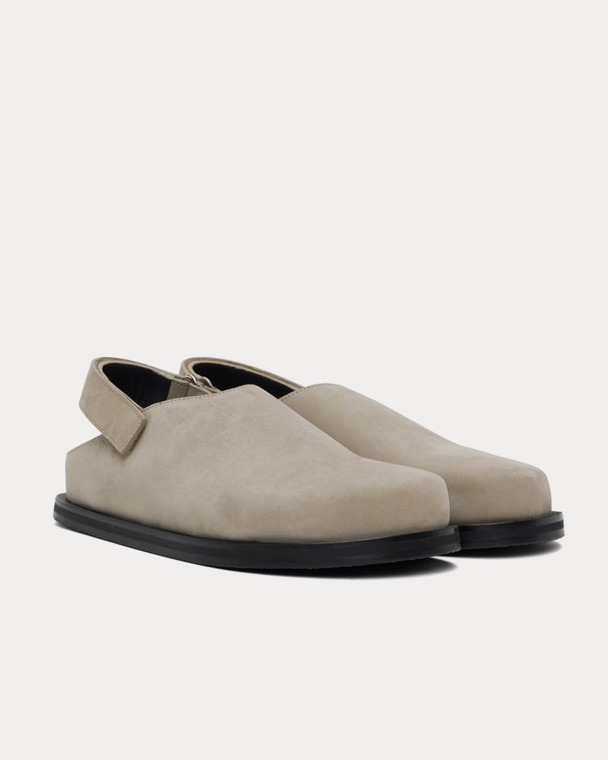 Studio Nicholson Hardning Leather Rainy Day Grey Clogs - Sneak in Peace