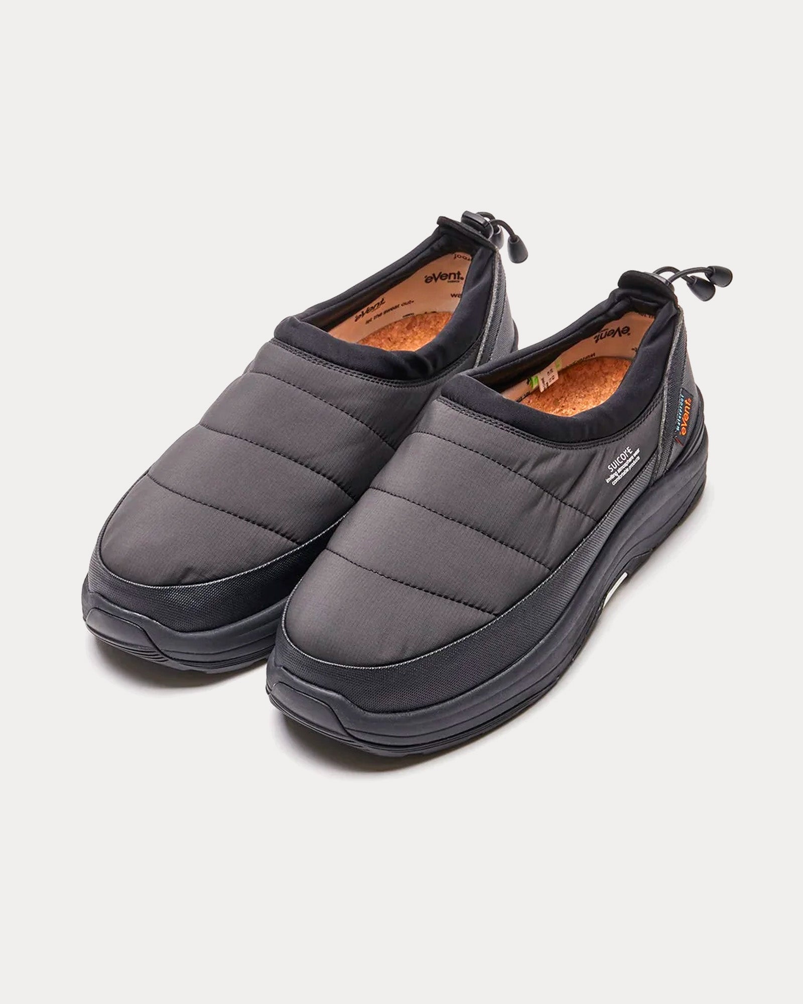 Suicoke Unisex PEPPER-mod-ev Black Slip On Sneakers