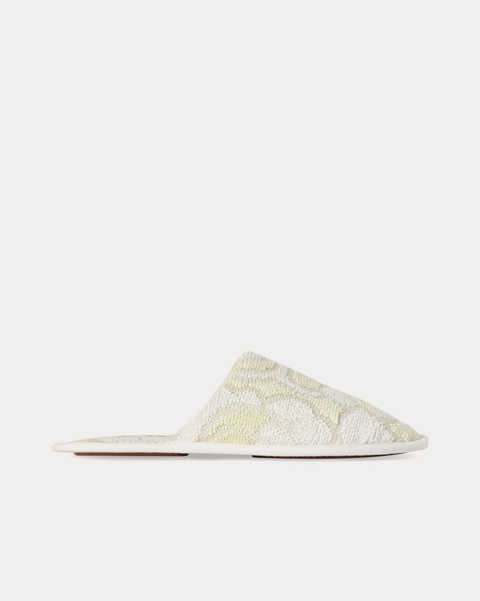 The Row Frances Silk Lime / Fog Slippers - Sneak in Peace