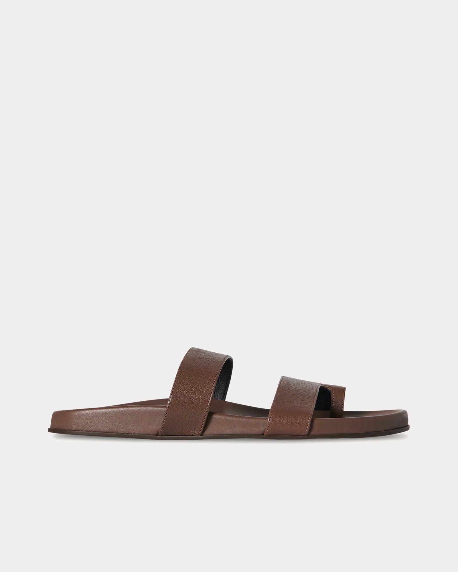 Buy The Row Women's Hugh Leather Light Brown Sandals