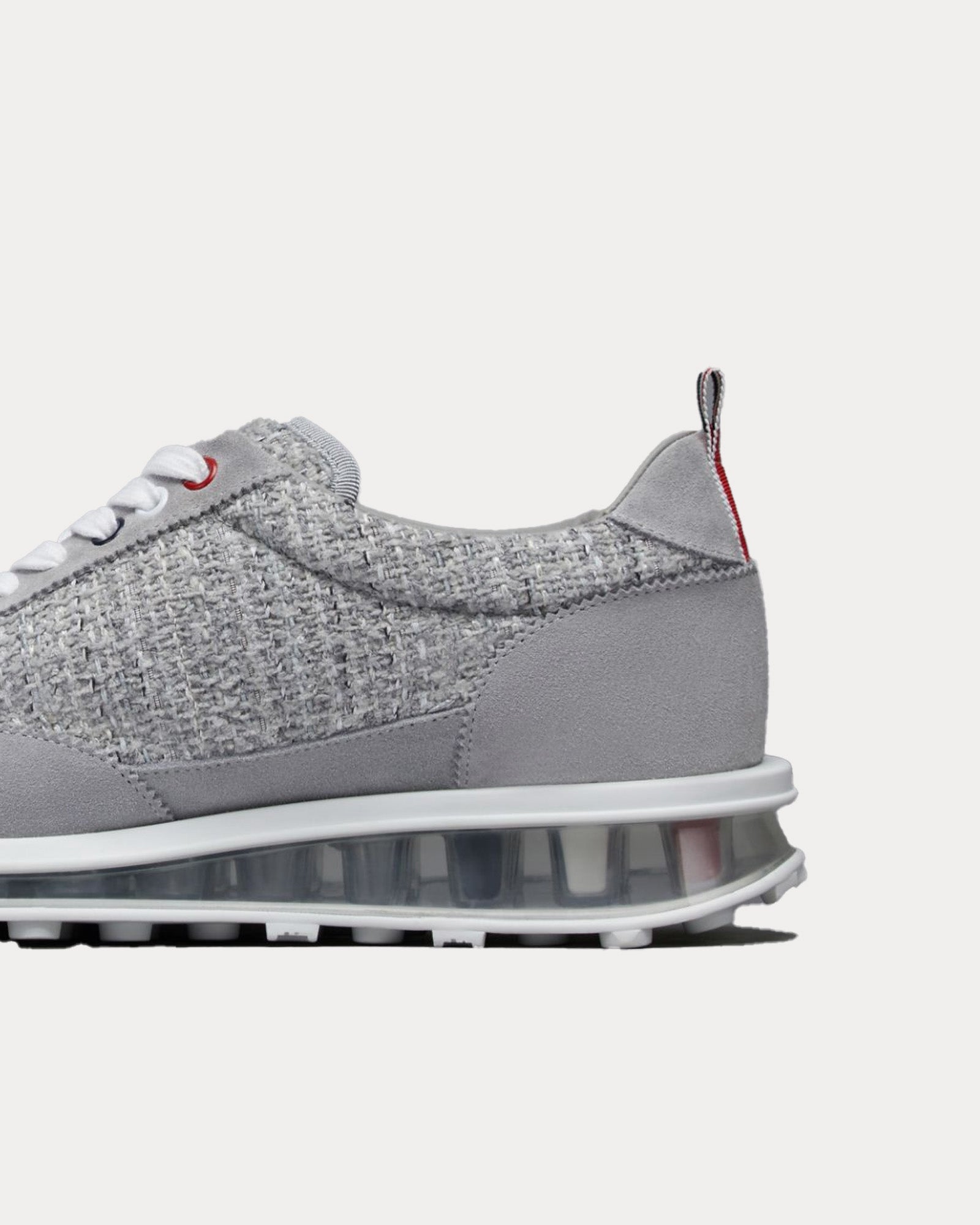 Thom Browne Men's Tech Runner Tweed Grey Low Top Sneakers & Trainers