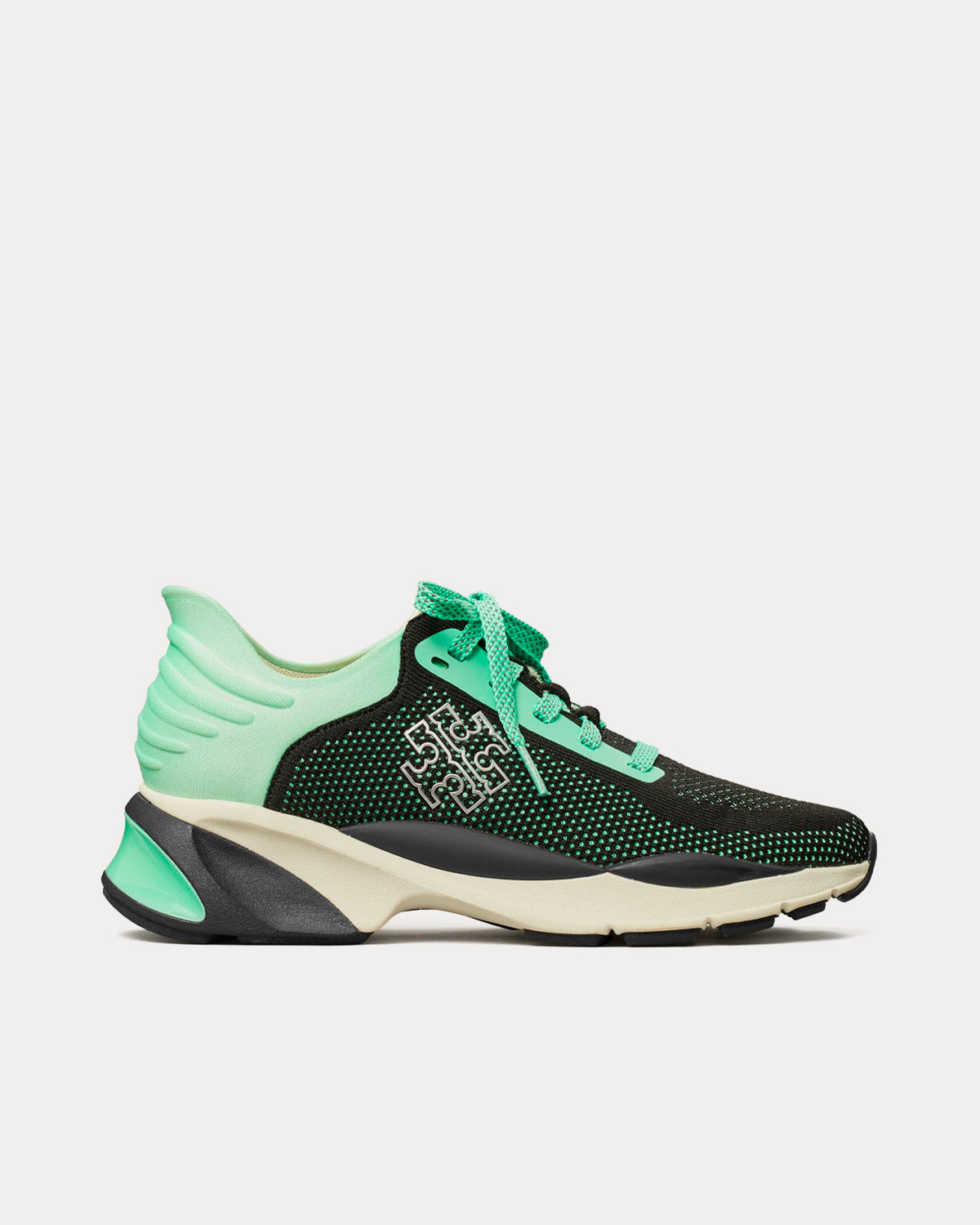 Tory Burch Good Luck Knit Mint / Black Low Top Sneakers - Sneak in Peace