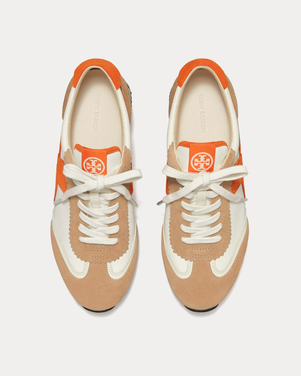 Tory Burch Hank New Ivory / Citrine / Sandy Brown Low Top Sneakers ...