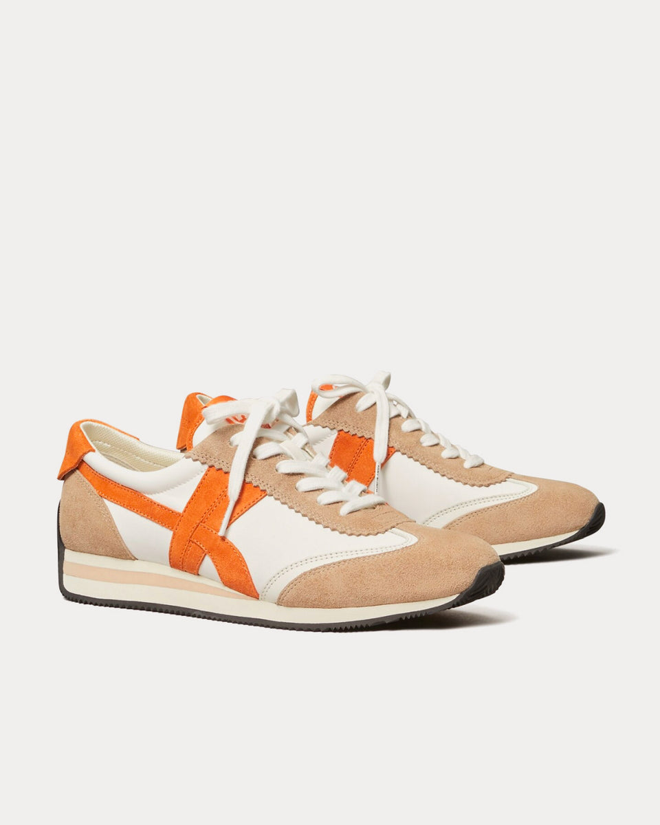 Tory Burch Hank New Ivory / Citrine / Sandy Brown Low Top Sneakers ...