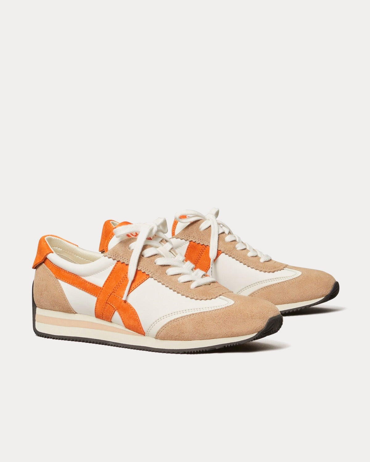 Tory Burch Women's Hank New Ivory / Citrine / Sandy Brown Low Top ...