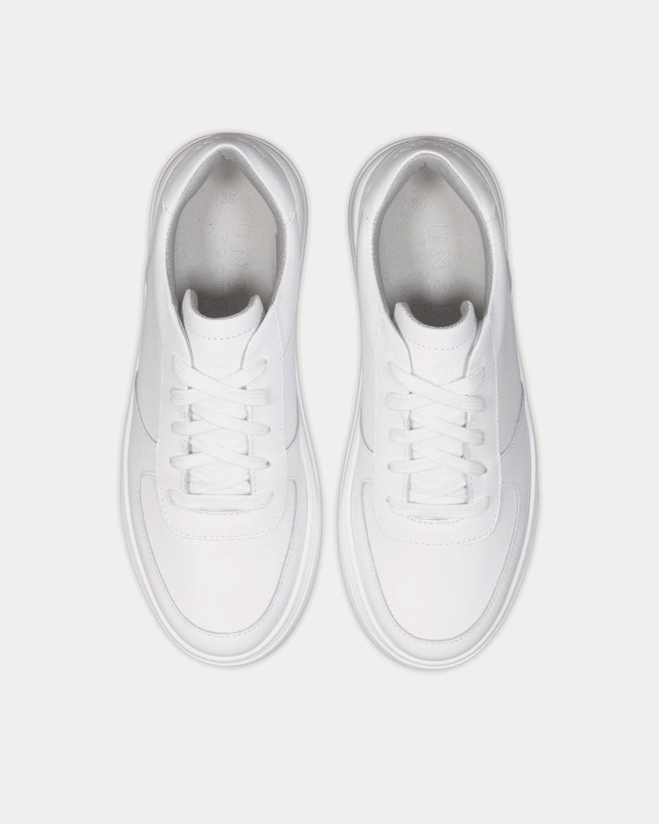 Unseen Footwear Marais Leather White Low Top Sneakers - Sneak in Peace