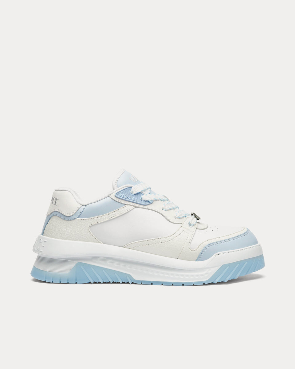 Versace Odissea Leather Blue / White Low Top Sneakers - Sneak in Peace