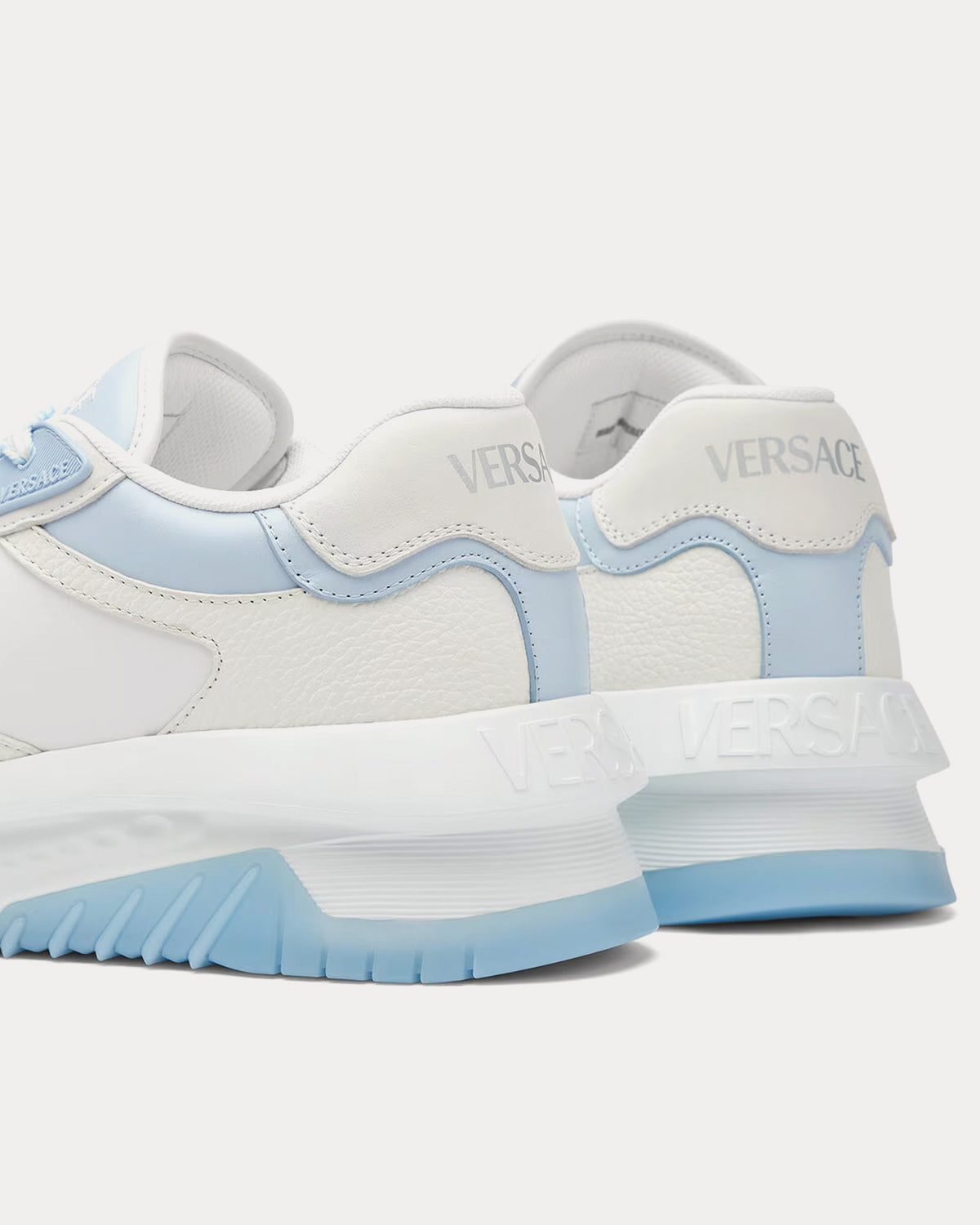 Versace Odissea Leather Blue / White Low Top Sneakers - Sneak in Peace