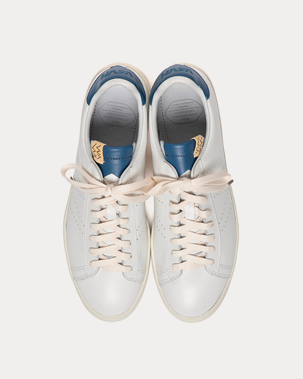 Visvim Men's Corda Folk White / Blue Low Top Sneakers & Trainers
