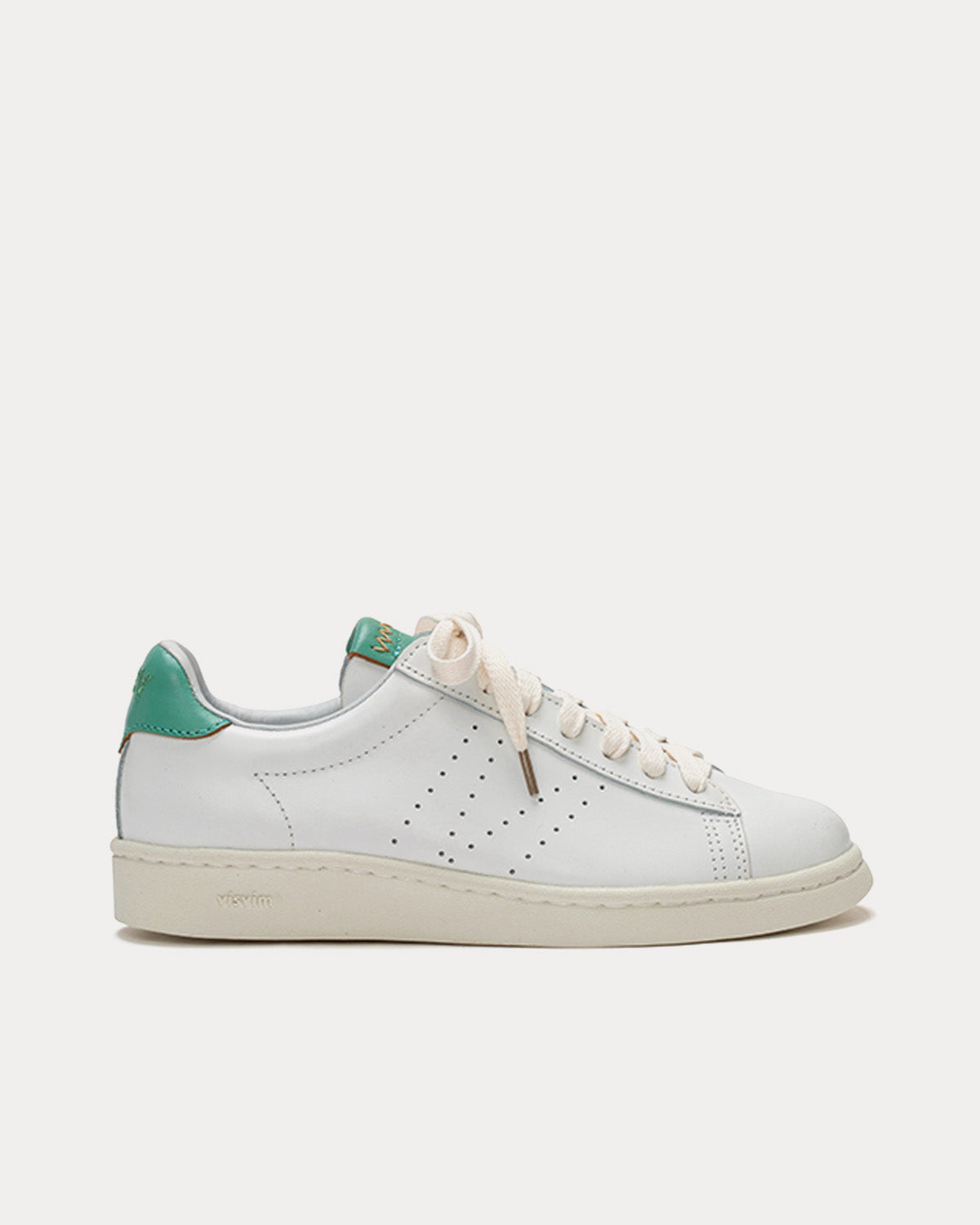 Visvim Women's Corda-Folk W White / Light Green Low Top Sneakers & Trainers