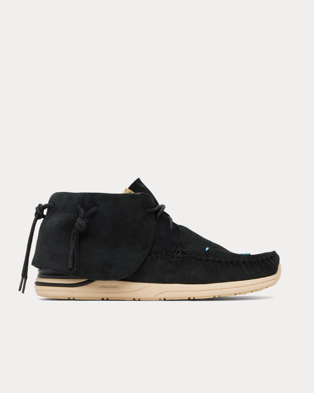 Visvim Men's FBT Lhamo-Folk Black Low Top Sneakers & Trainers