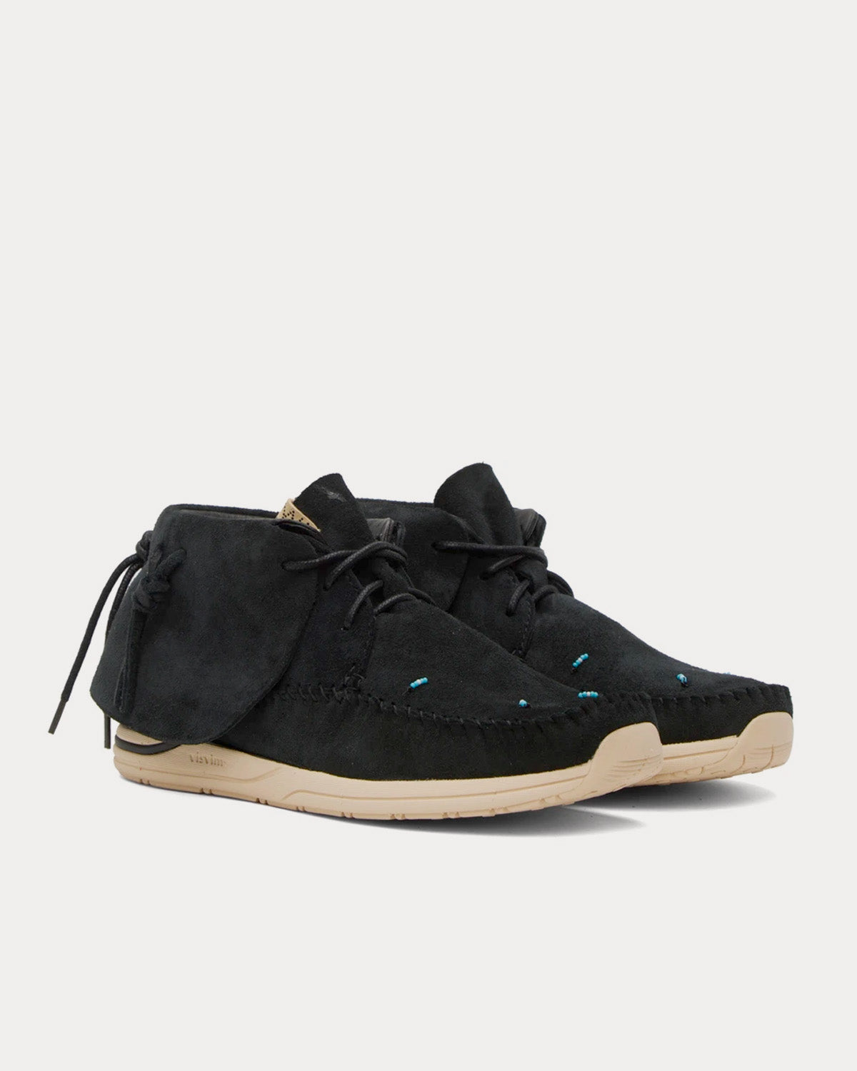 Visvim FBT Lhamo-Folk Black Low Top Sneakers - Sneak in Peace