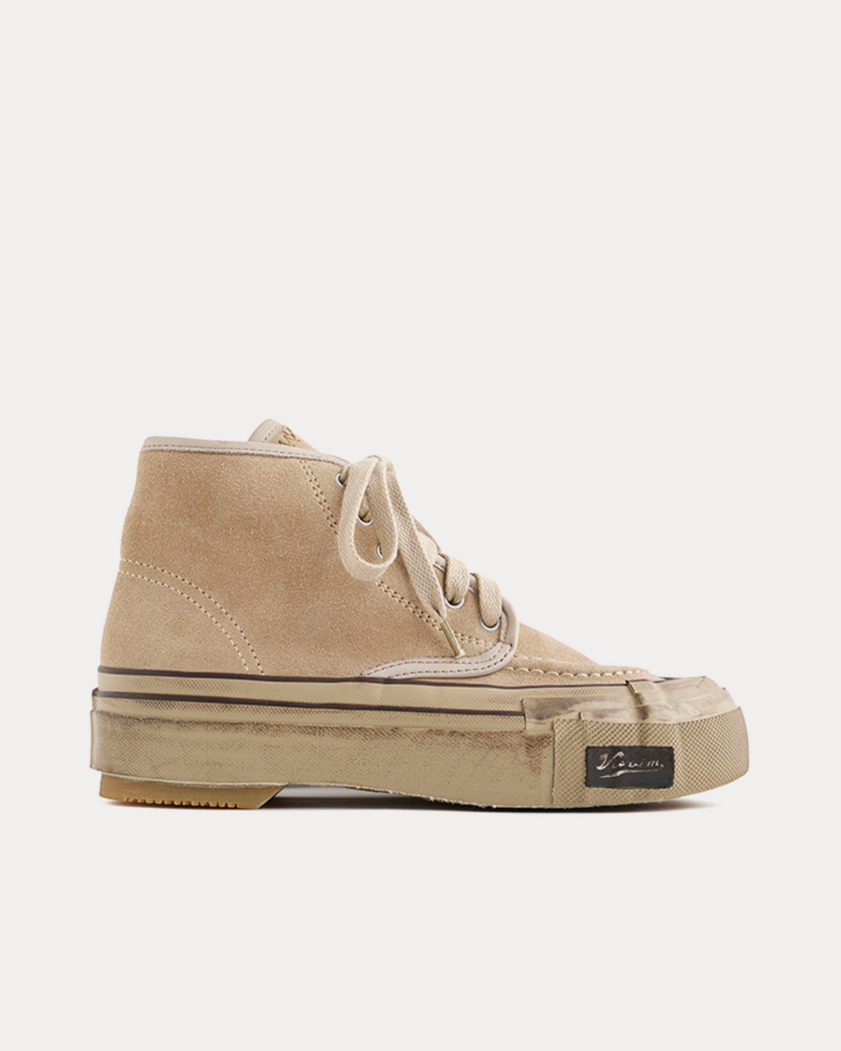Visvim Women's Liskamm G.Patten-Folk W Beige High Top Sneakers & Trainers