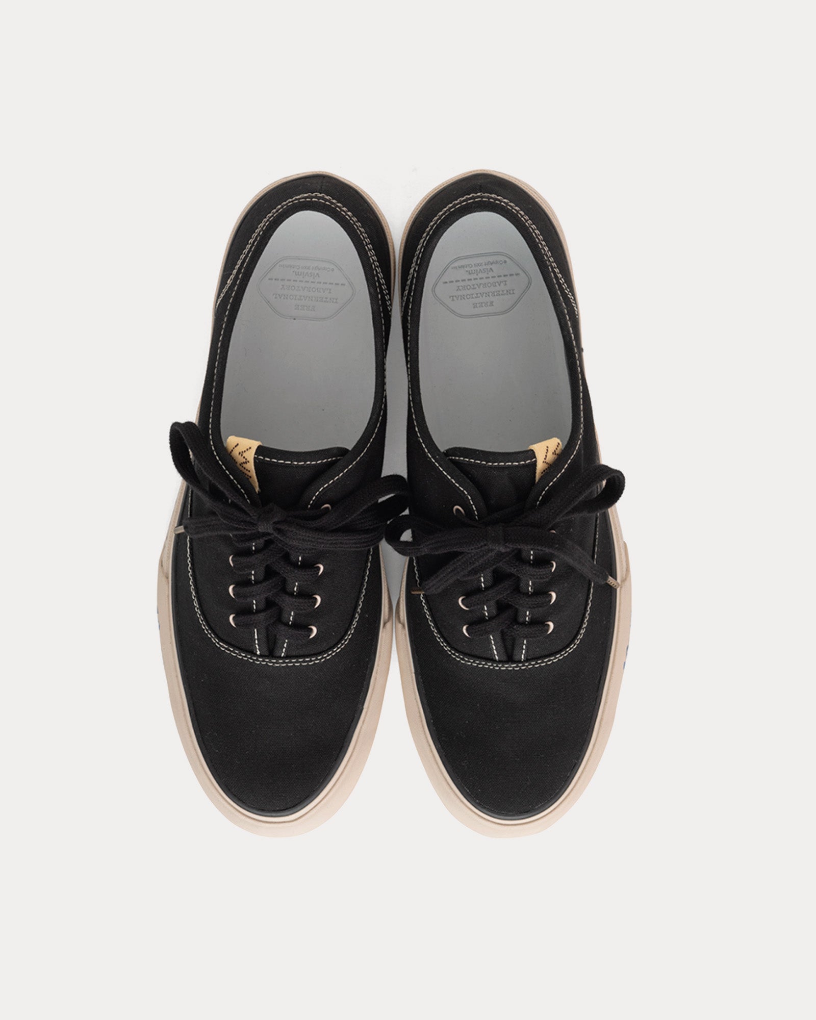 Visvim Men's Logan Deck Lo Sipe Black Low Top Sneakers & Trainers