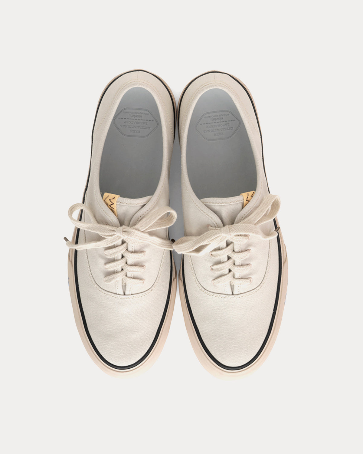 Visvim Logan Deck Lo Sipe White Low Top Sneakers - Sneak in Peace