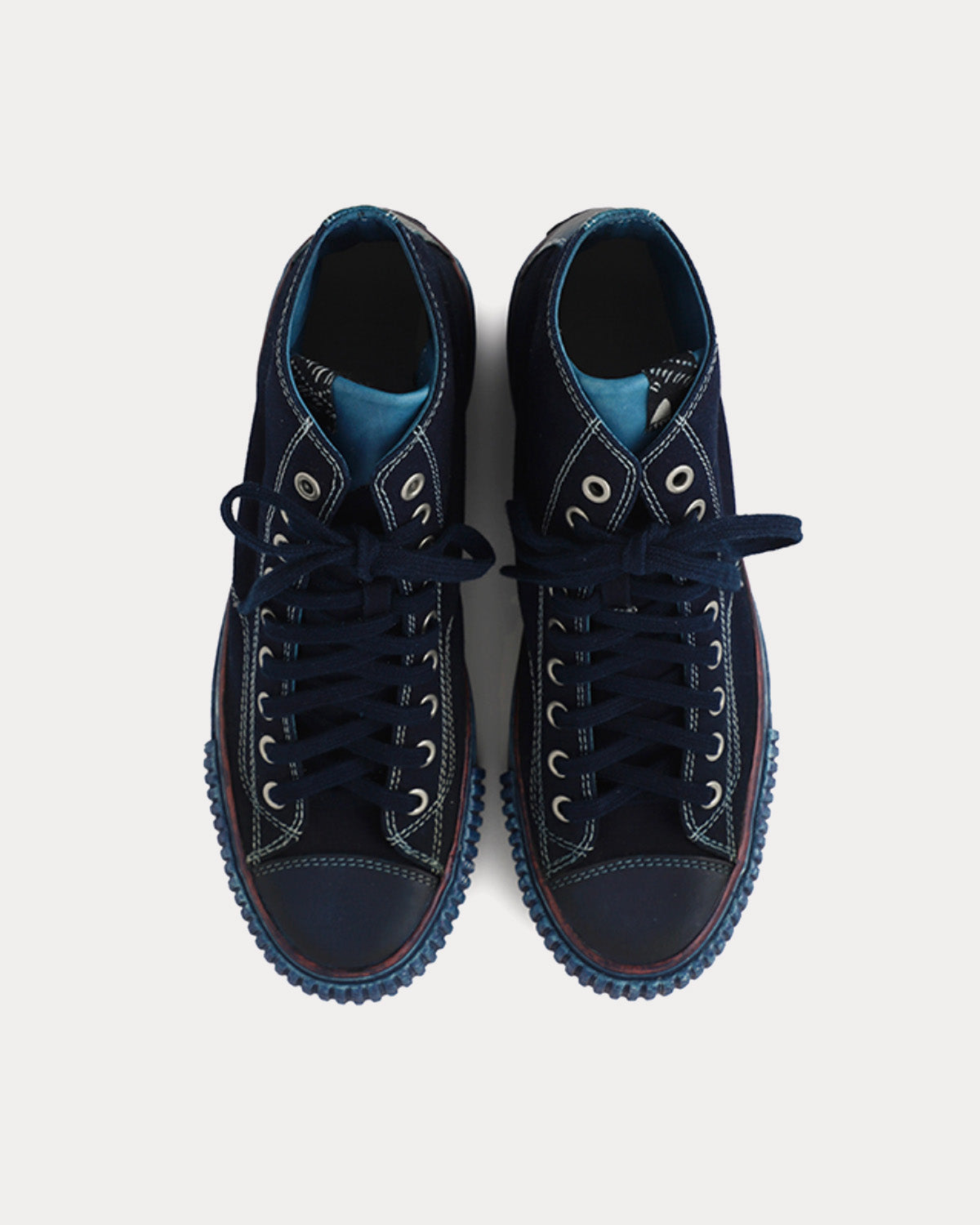 Visvim Men's Skagway Hi Canvas N.D Indigo High Top Sneakers