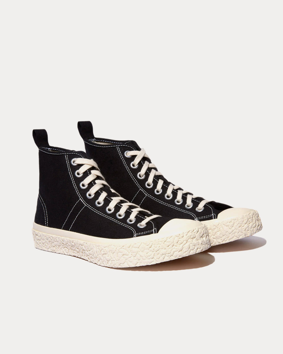 YMC Vulcanised Black High Top Sneakers - Sneak in Peace