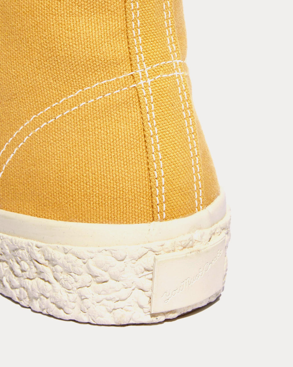YMC Vulcanised Yellow High Top Sneakers - Sneak in Peace