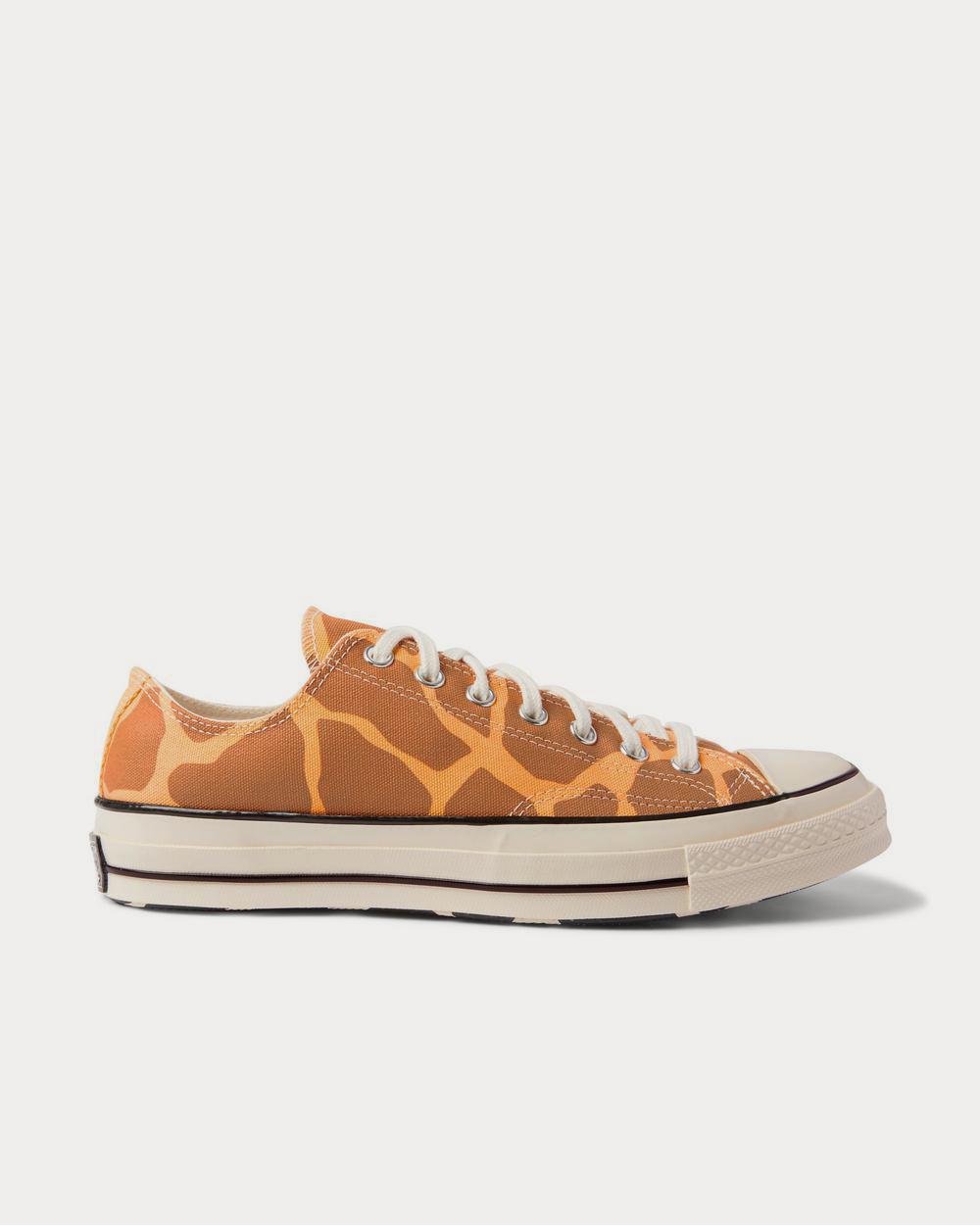 Converse Men's Chuck 70 OX Giraffe-Print Canvas Brown low top sneakers