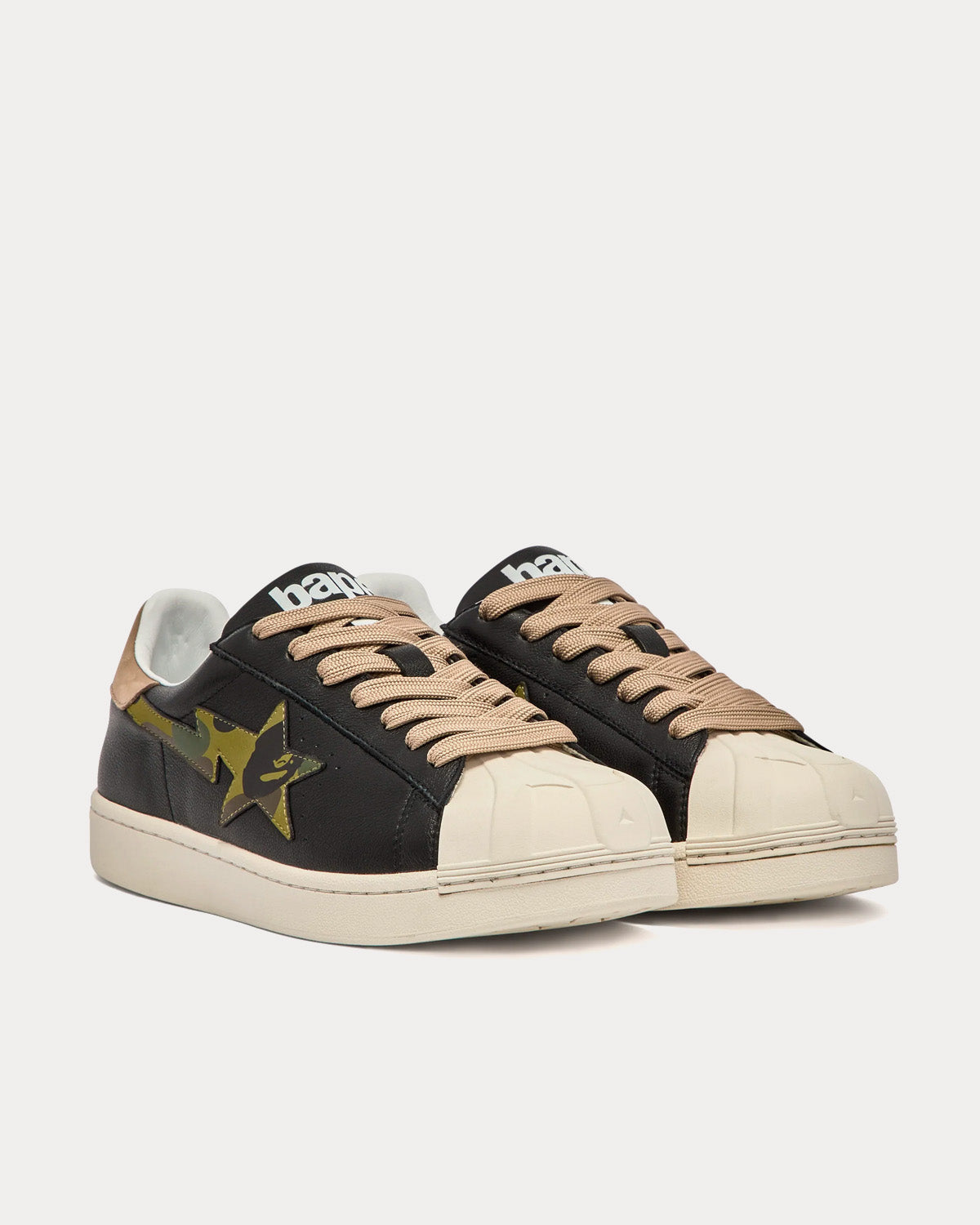 A Bathing APE Skull Sta M1 Black / Camouflage Low Top Sneakers - Sneak ...