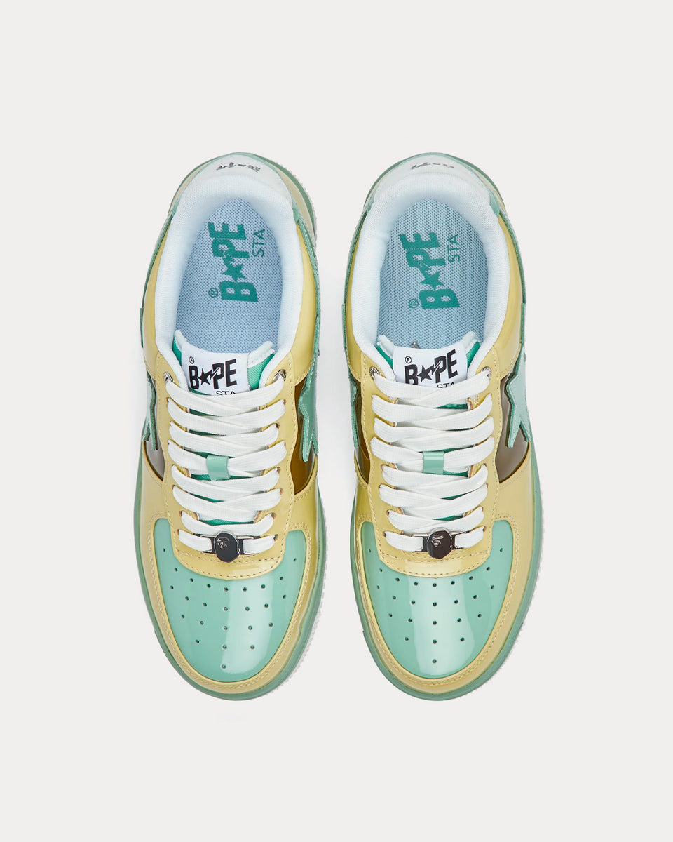A Bathing APE BAPE Sta Mint Green / Cream / Brown Low Top Sneakers ...
