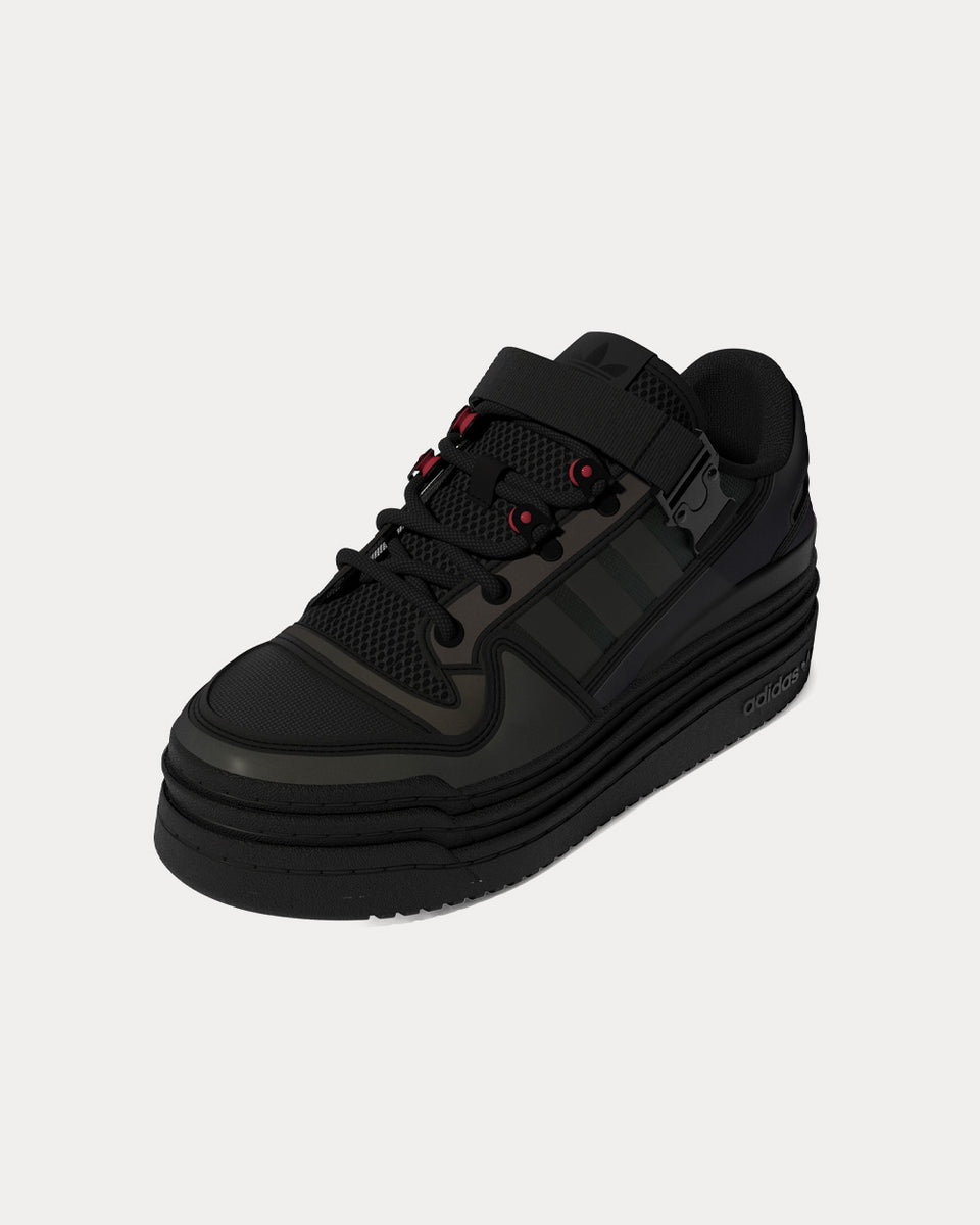 Adidas Triple Platform Core Black / Solar Red Low Top Sneakers - Sneak ...