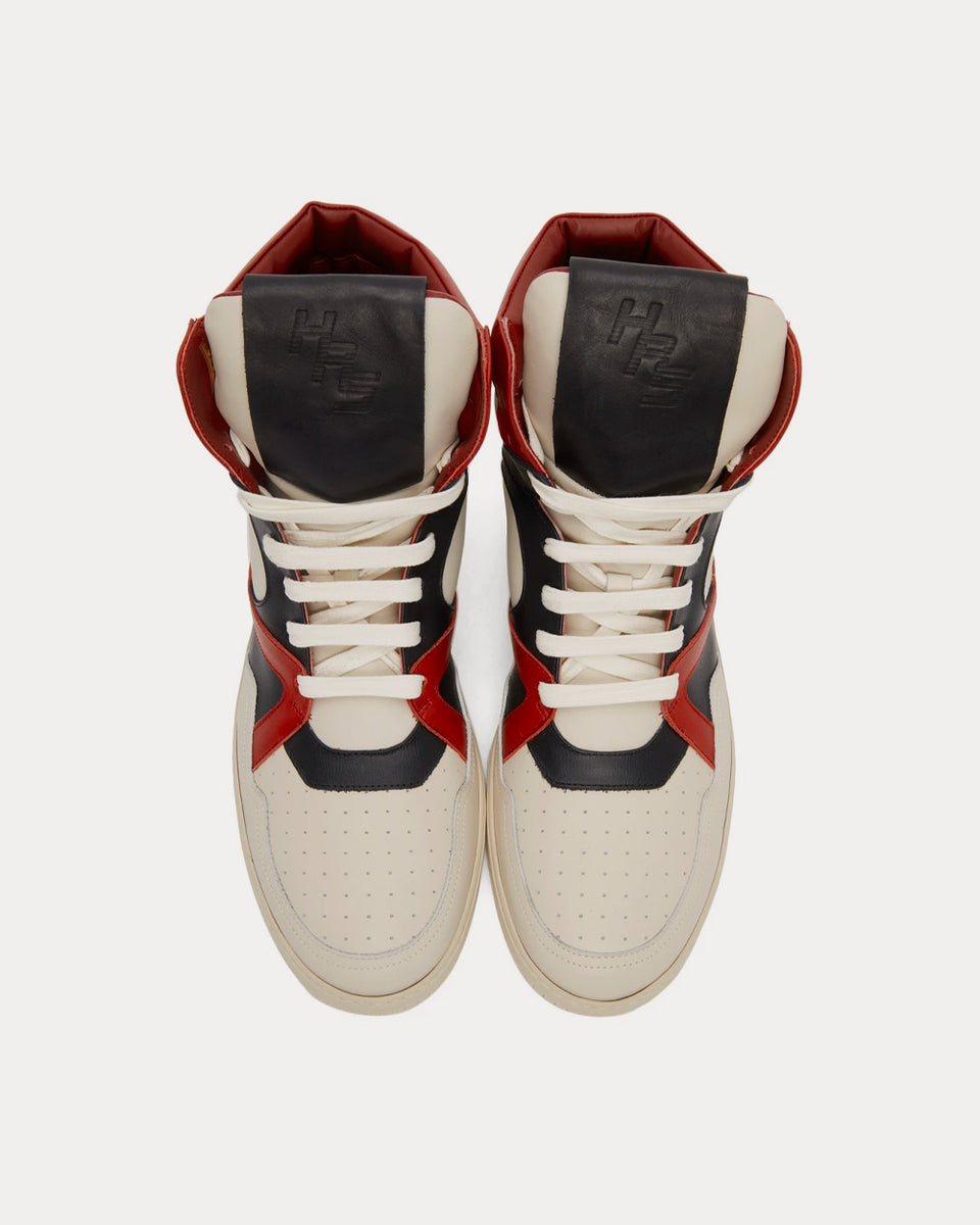 Human Recreational Services Mongoose Bone / Black / Red High Top ...