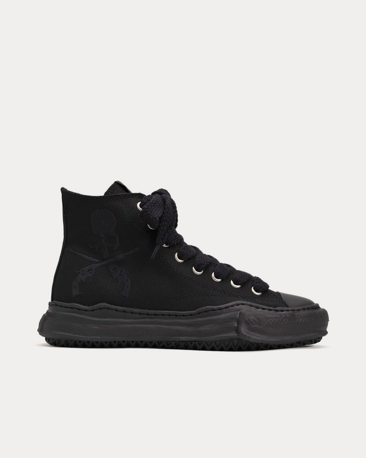 Mihara Yasuhiro x Mastermind x Roar MMY Peterson Canvas Black High Top ...