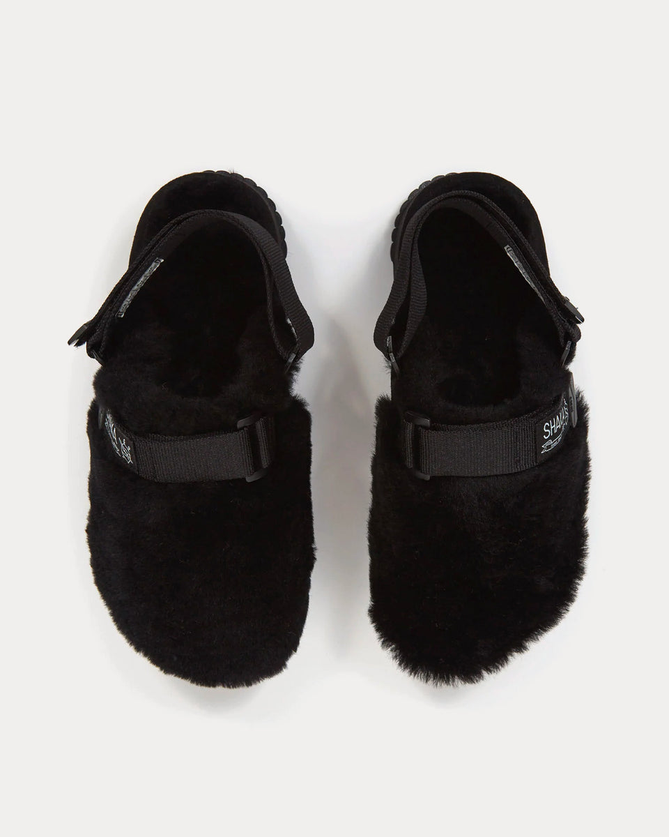 Shaka Snug Clog Mouton Black Slip Ons - Sneak in Peace