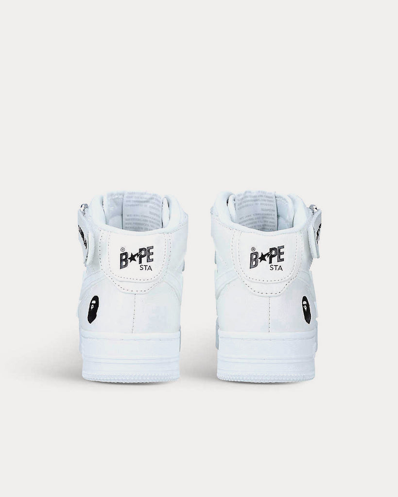 A Bathing APE BAPE STA Star-Embossed White High Top Sneakers - Sneak in ...