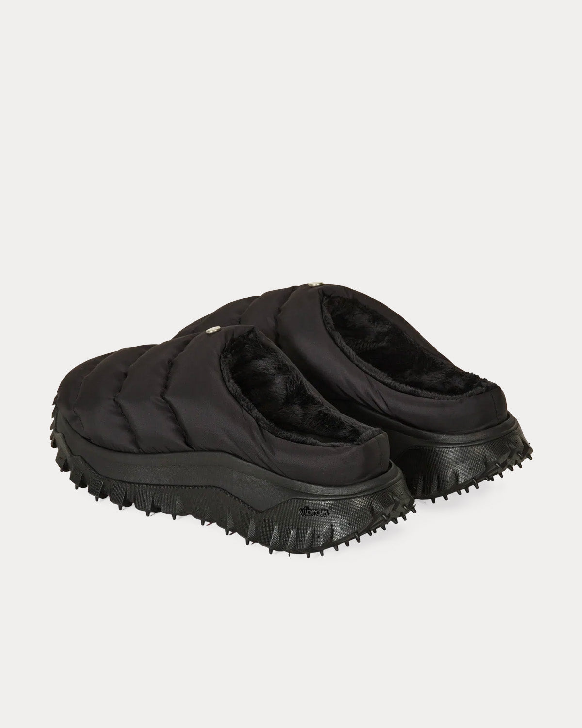 Moncler Men's x 1017 ALYX 9SM Puffer Trail Mule Black Slip Ons