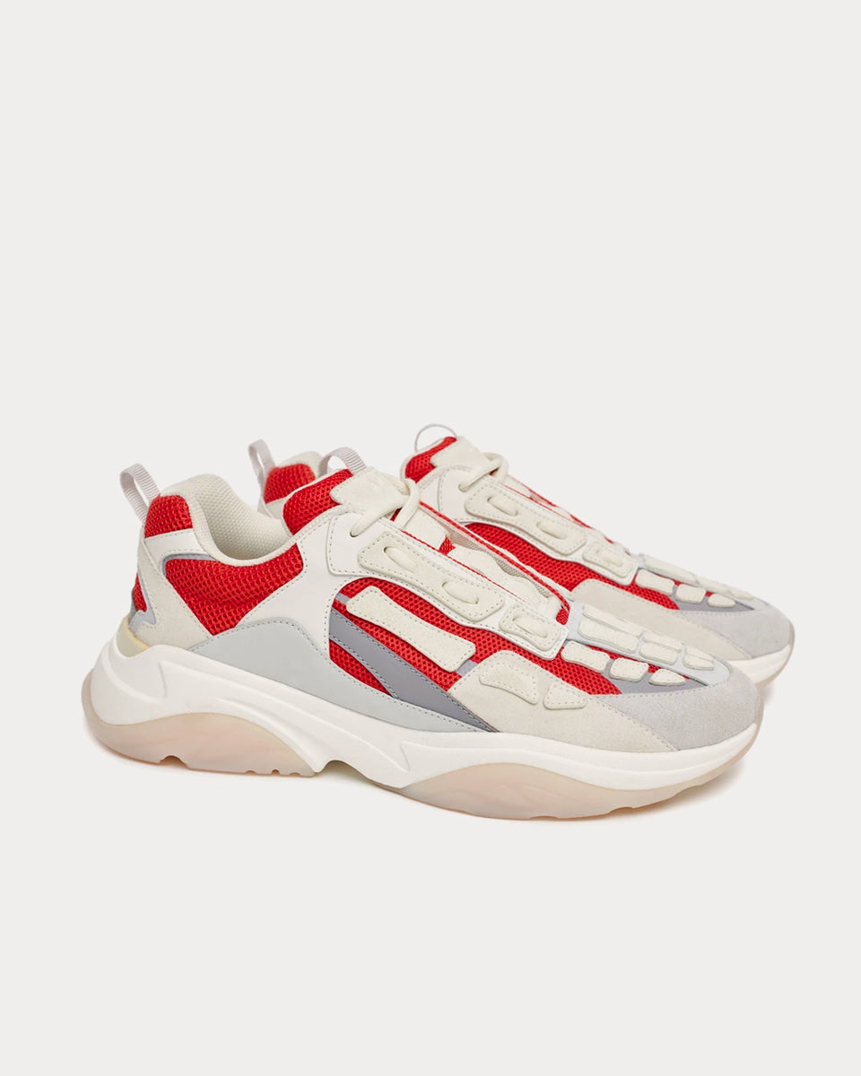 AMIRI Bone Runner Red / White Low Top Sneakers - Sneak in Peace
