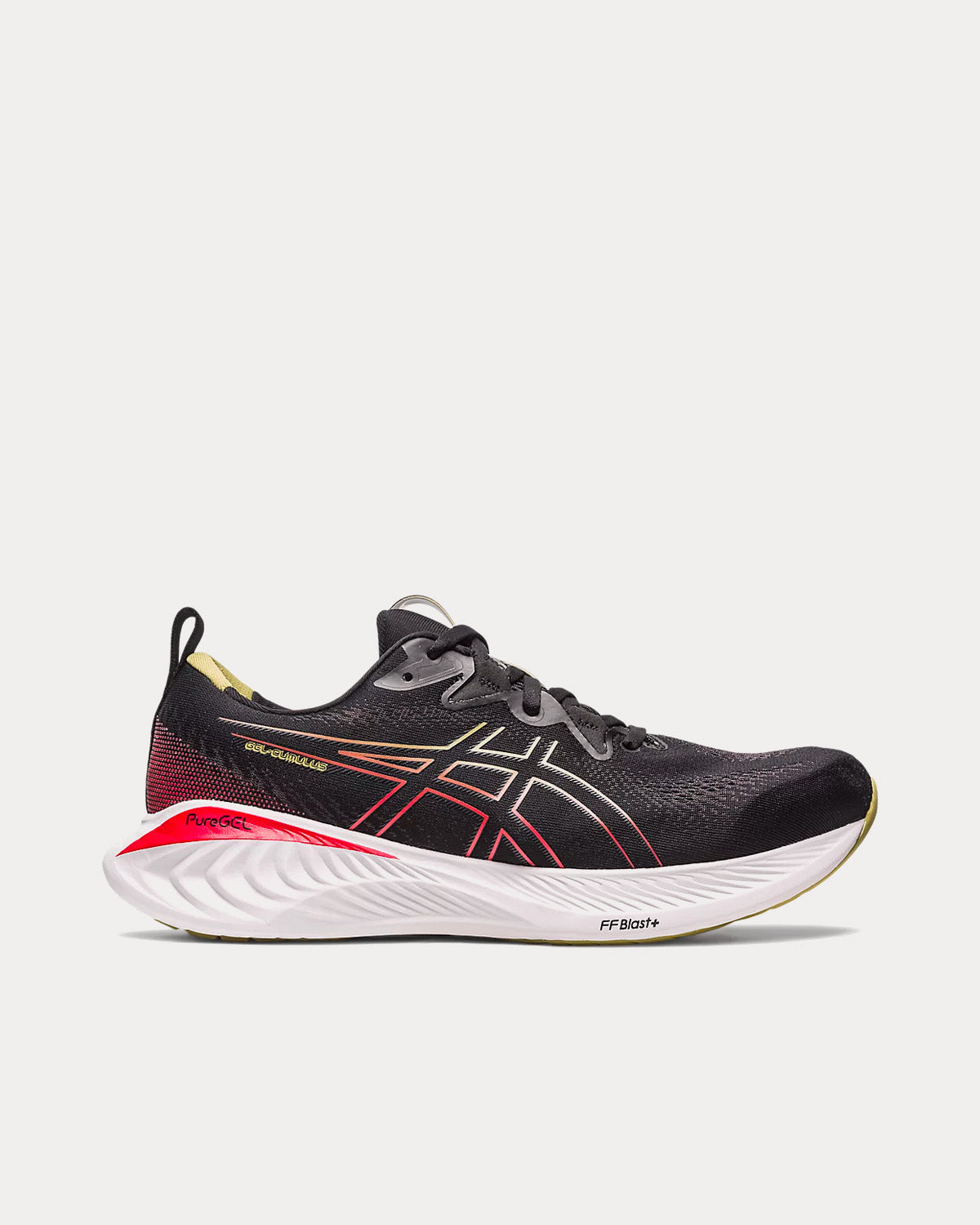 Asics Gel-Cumulus 25 Black / Electric Red Running Shoes - Sneak in Peace