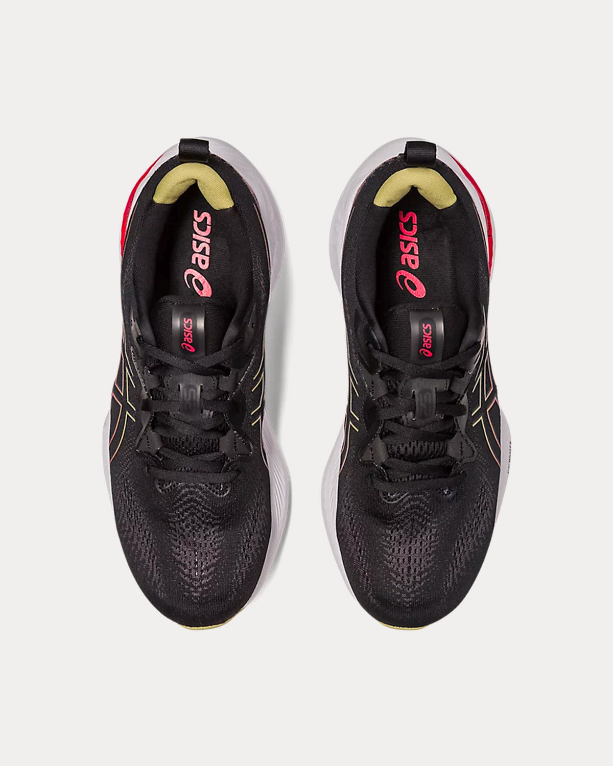 Asics Gel-Cumulus 25 Black / Electric Red Running Shoes - Sneak in Peace