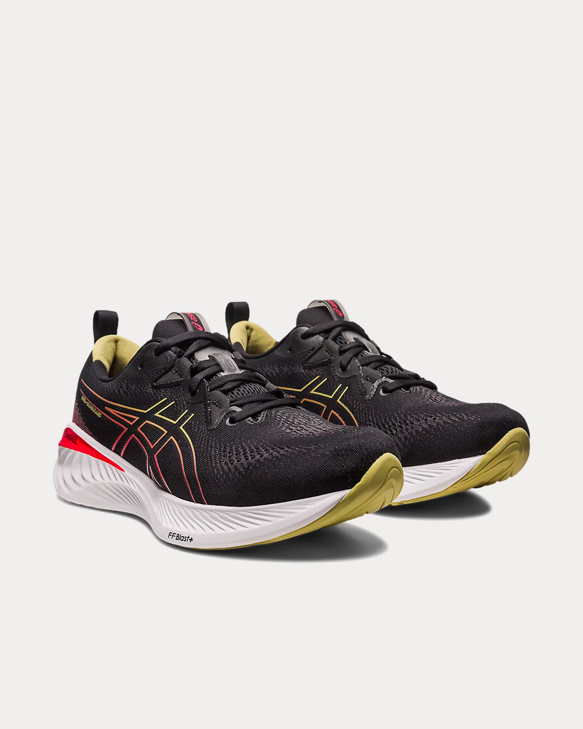 Asics Gel-Cumulus 25 Black / Electric Red Running Shoes - Sneak in Peace