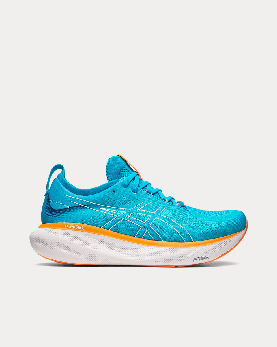 Asics Gel-Nimbus 25 Island Blue / Sun Peach Running Shoes - Sneak in Peace