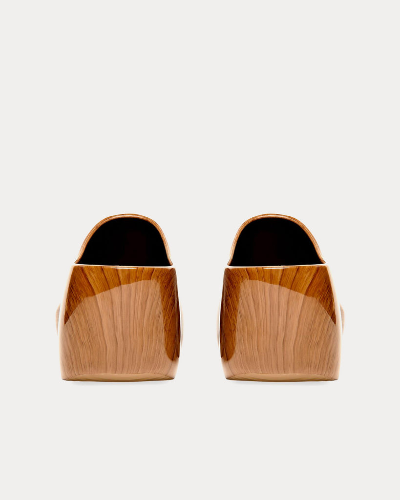 Balenciaga Technoclog Rubber Wood Printed Beige Slip Ons - Sneak in Peace