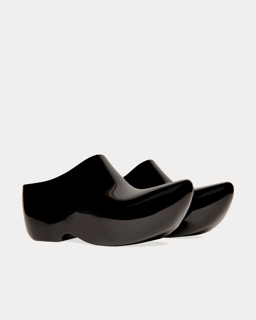 Balenciaga Technoclog Shiny Rubber Black Slip Ons - Sneak in Peace