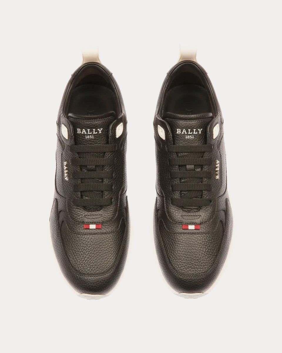 Bally Dave Leather Black Low Top Sneakers - Sneak in Peace