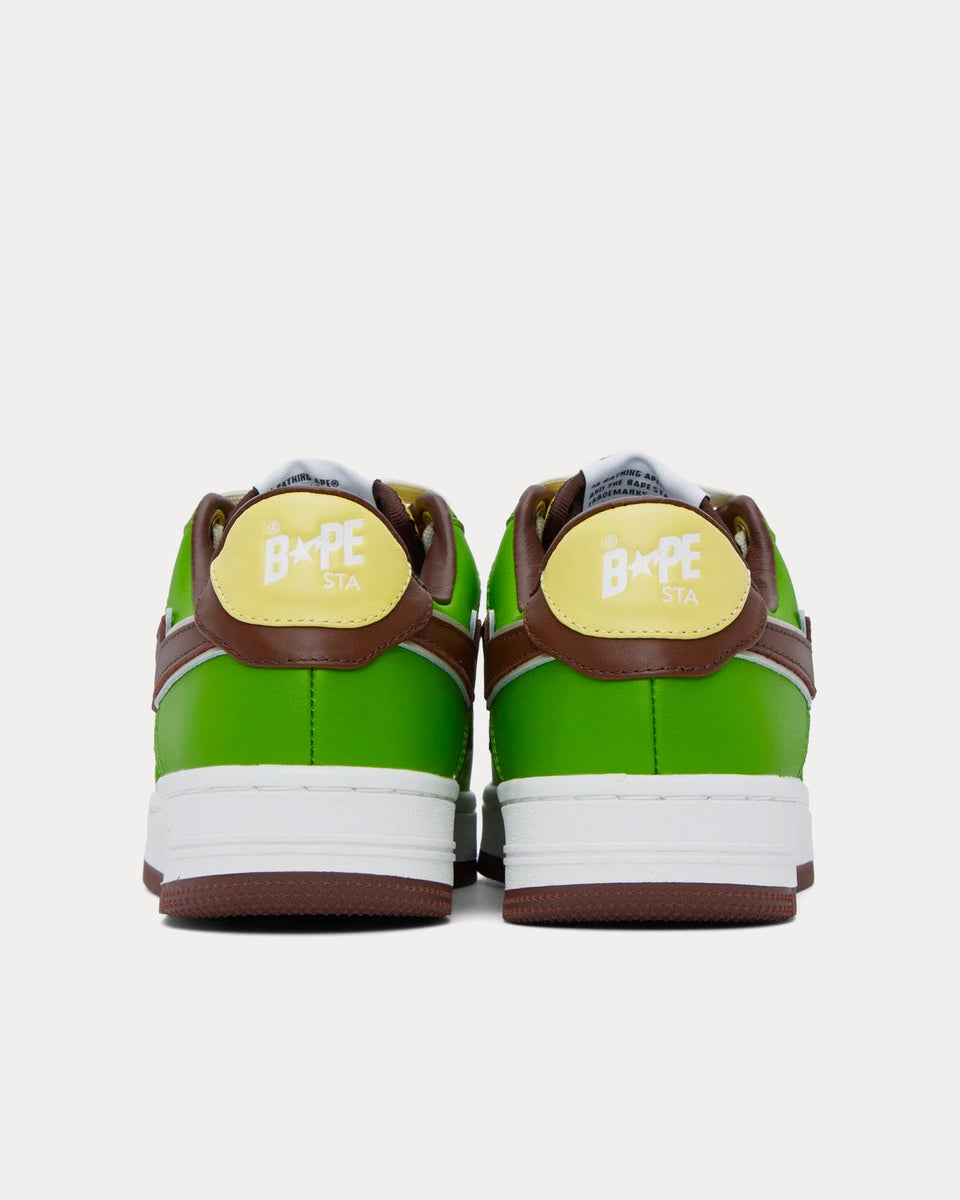 A Bathing APE Bape Sta Green / Yellow / Brown Low Top Sneakers - Sneak ...