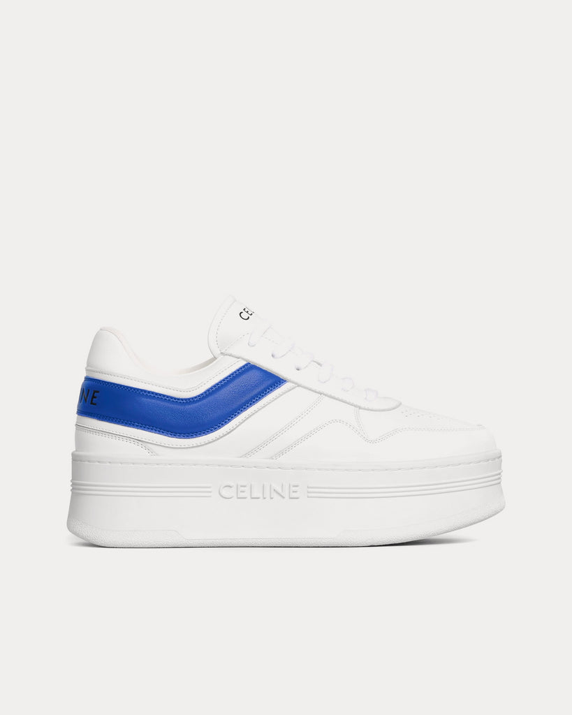 Celine Block With Wedge Outsole Optic White / Blue Low Top Sneakers ...