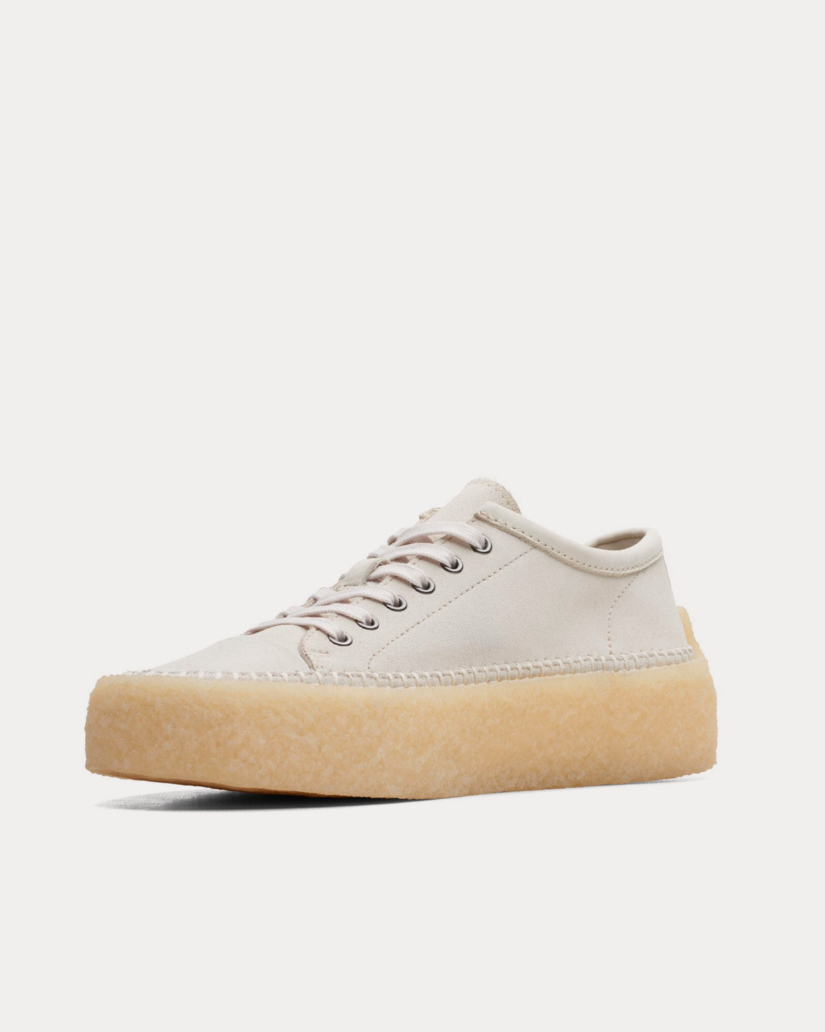 Clarks Men's Caravan Low White Combi Low Top Sneakers & Trainers