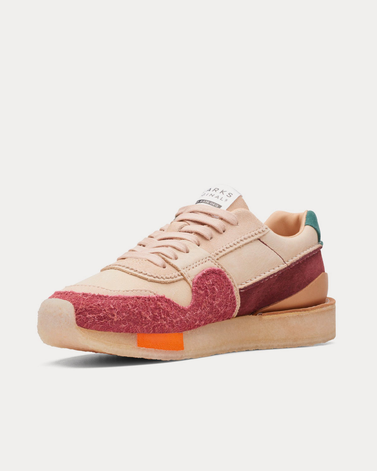 Clarks Women's Tor Run Dark Pink Combi Low Top Sneakers & Trainers