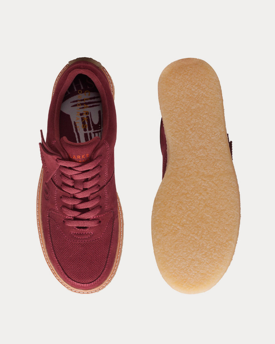 Clarks x Kith Sandford Oxblood Low Top Sneakers - Sneak in Peace