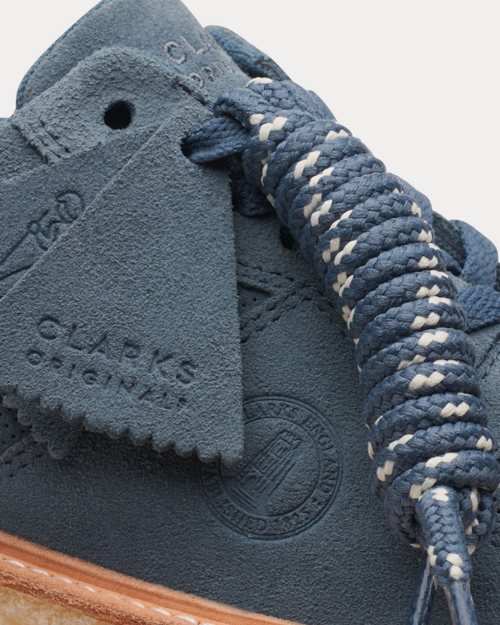 Clarks x Kith Sandford Suede Blue Low Top Sneakers - Sneak in Peace