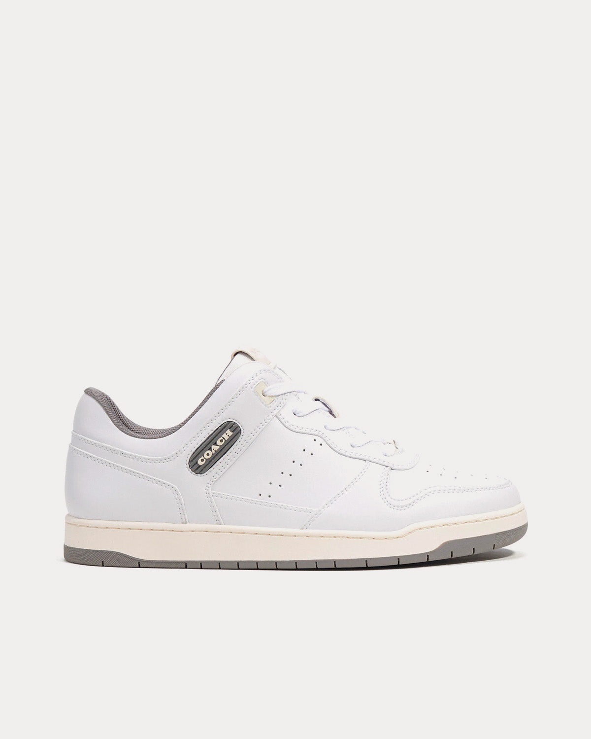 Coach Men's C201 Optic White / Heather Grey Low Top Sneakers & Trainers