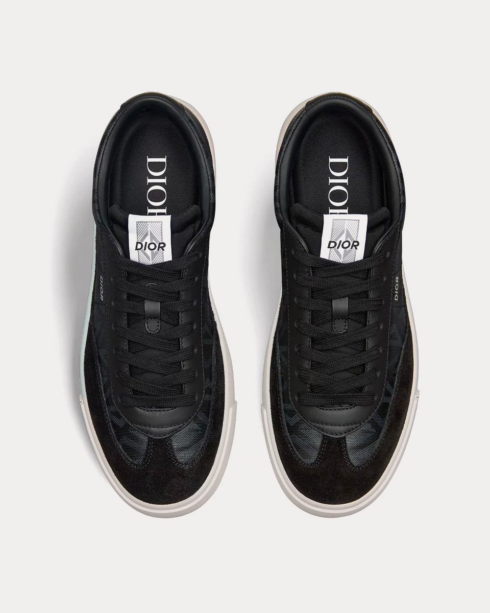 Dior B101 Black CD Diamond Canvas, Smooth Calfskin and Nubuck Low Top ...