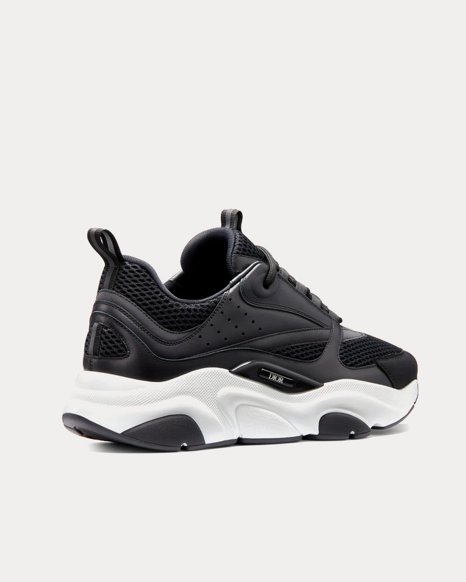 Dior B22 Technical Mesh & Calfskin Black / White Low Top Sneakers ...