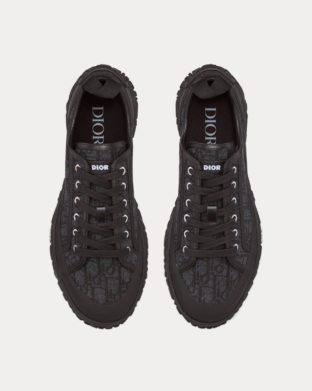 Dior B28 Black Dior Oblique Jacquard and Rubber Low Top Sneakers ...