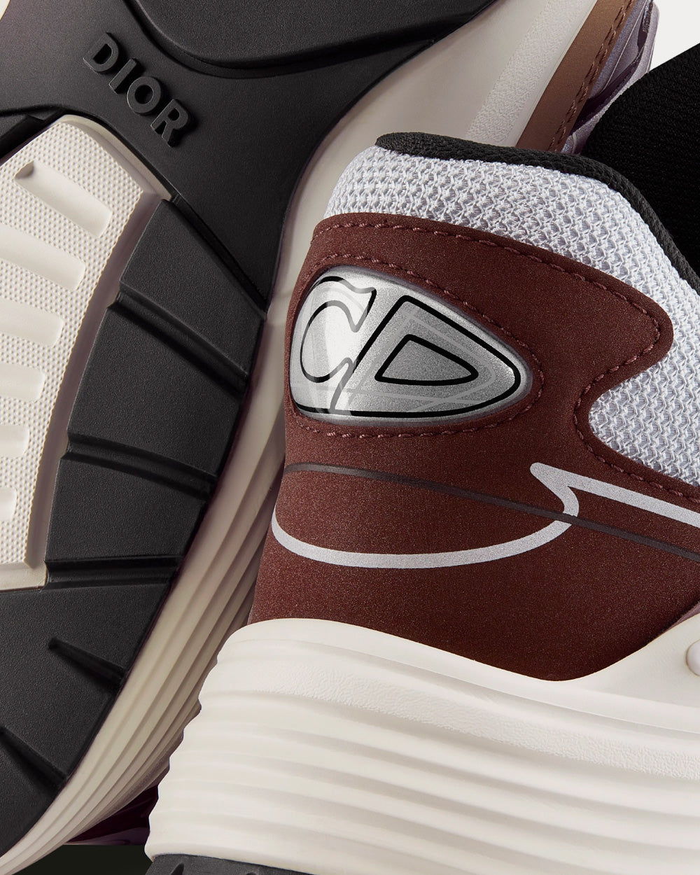 Dior B30 White Mesh and Brown and Beige Technical Fabric Low Top ...